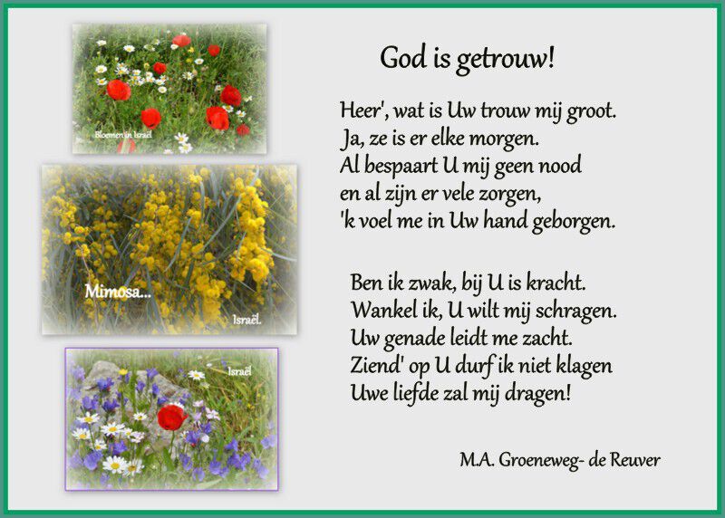 Kaart : God is getrouw!...BG031 | Israelwinkeltje Nunspeet